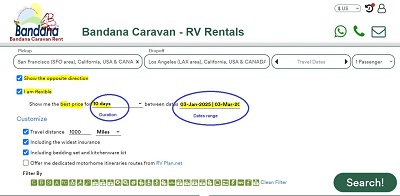 Camper Renting in Los Angeles best price for your Luxury trip