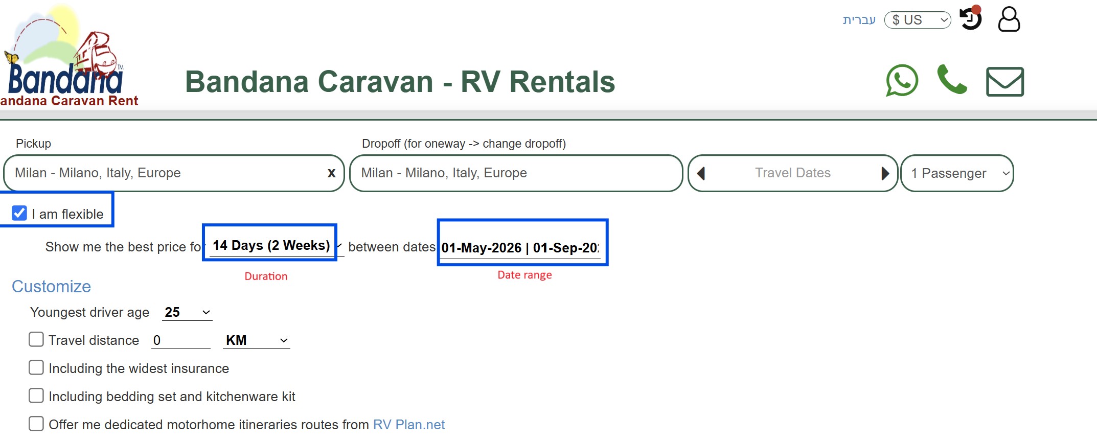 camper van renting in Roma best price for your European trip